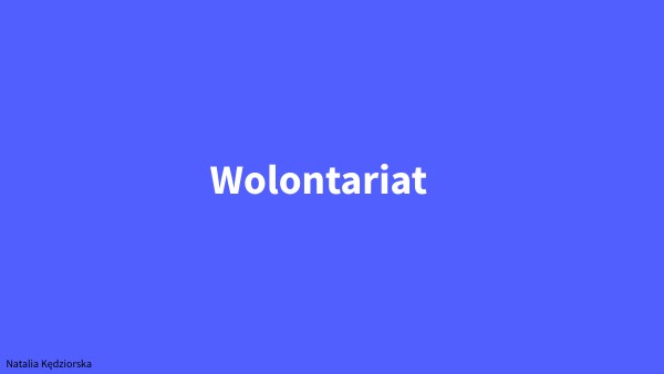 wolontariat | Genially