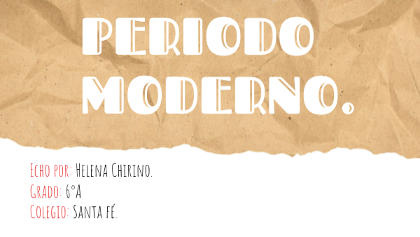 Periodo Moderno