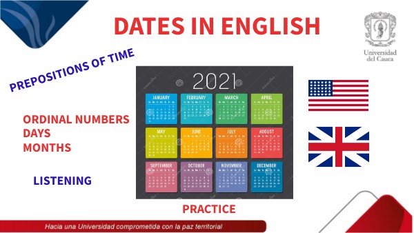 DATES IN ENGLISH | Genially