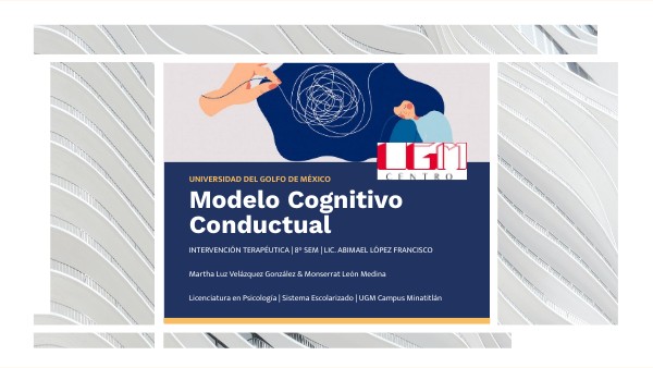 MODELO COGNITIVO CONDUCTUAL
