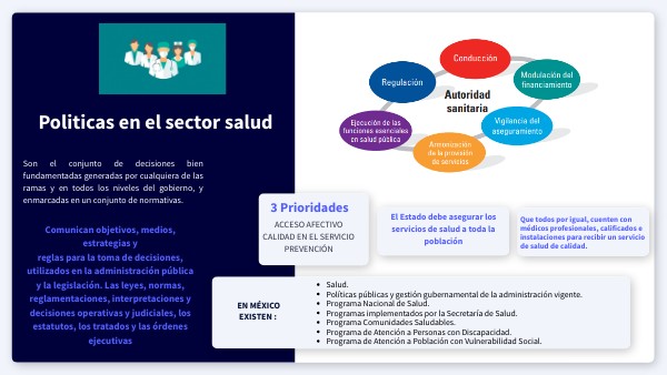 Políticas en el sector salud | Genially