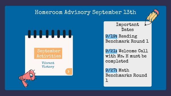 September Homeroom Advisory