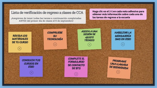 Back to School Check List (Spanish Copy)