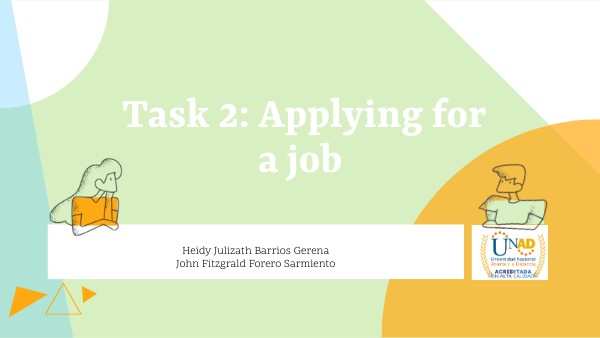 Task 2: Applying for a job | Genially