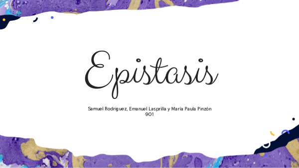 Epistasis | Genially