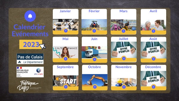 Calendrier des événements | Genially