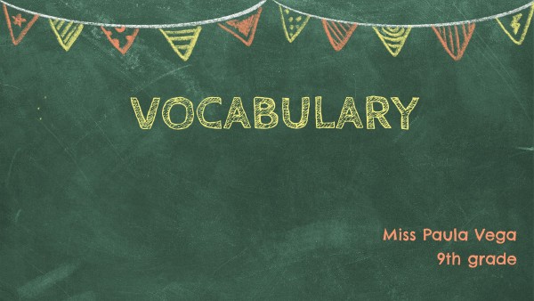 vocabulary 9th grade | Genially