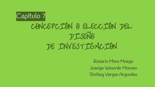 Capítulo 7. Investigación educativa- exposición grupal | Genially