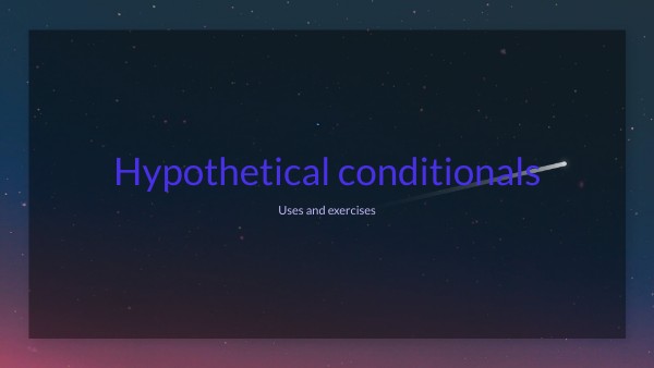 Hypothetical conditionals and regrets