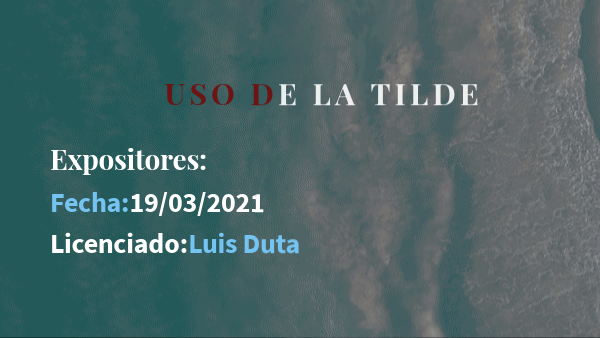 Uso de la tilde