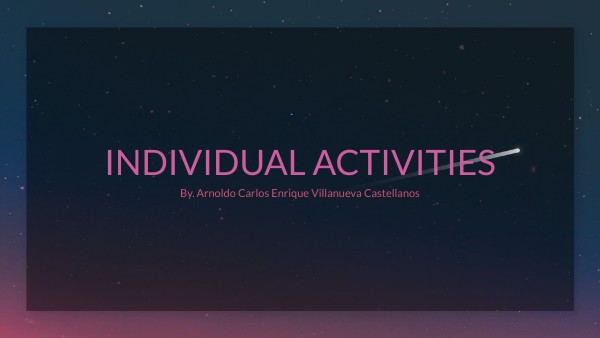 Individual Activities No. 1