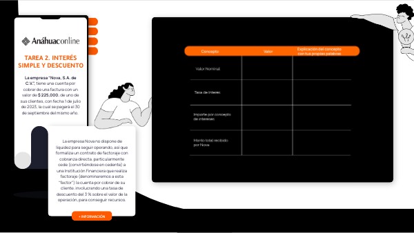 Tarea 2. Interés simple y Descuento (reserva) | Genially