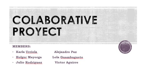 COLABORATIVE PROJECT