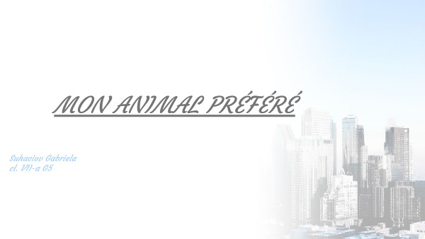 Mon animal préfére