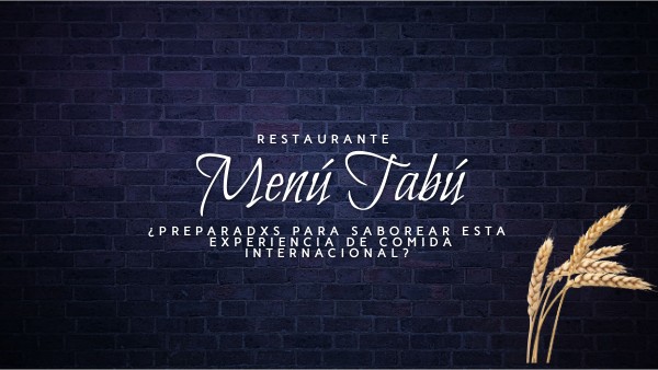 Menú Tabú | Genially