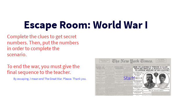 Escape Room - WH | Genially