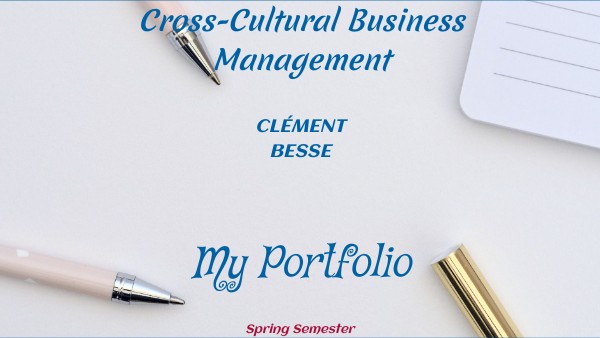 CCBM Portfolio Clément Besse | Genially