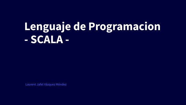 SCALA - Lenguaje de Programación
