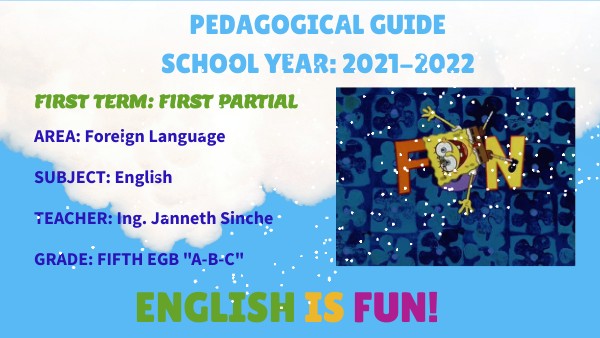 PEDAGOGICAL GUIDE FIFTH GRADE | Genially