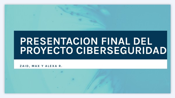 PRESENTACION PROY. FINAL | Genially