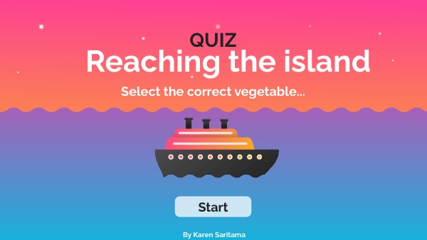 Reaching the island- Vegetables vocabulary | Genially