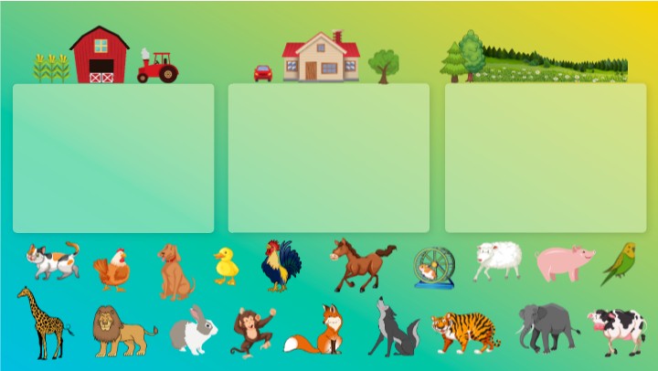 Animals Sort | Genially