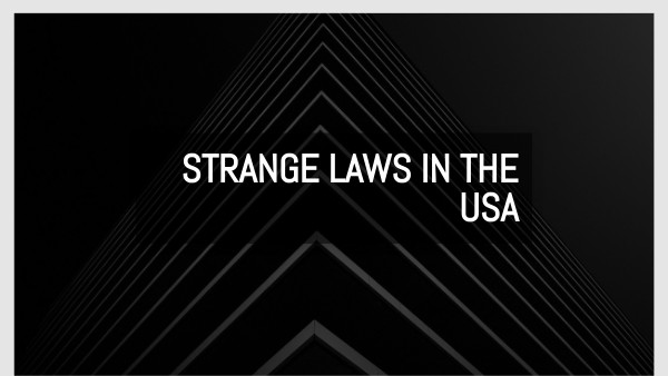 strange laws in the USA | Genially