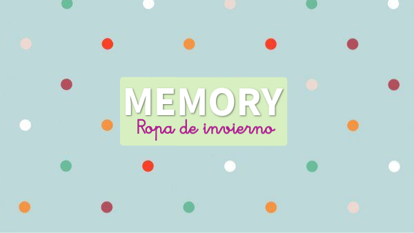MEMORY ROPA INVIERNO