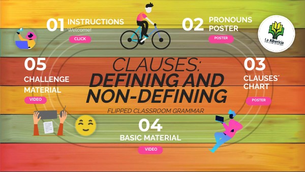 CLAUSES: defining and non-defining