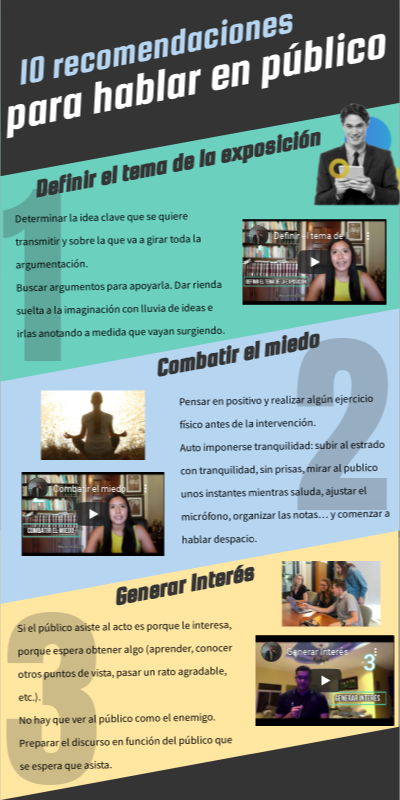 10 Recomendaciones para hablar en Publico | Genially