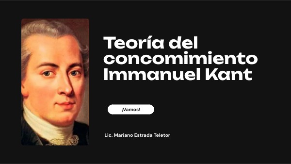 Teoría del conocimiento Kant | Genially