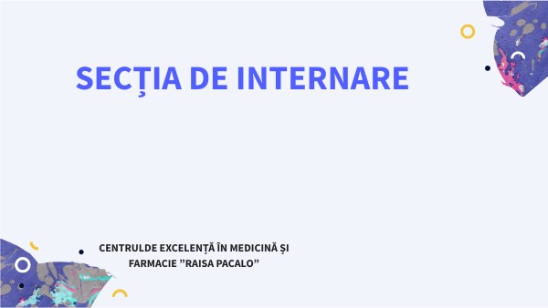 SECȚIA DE INTERNARE