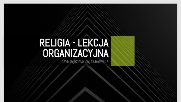 Religia lekcja organizacyjna | Genially
