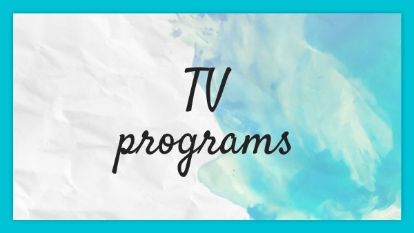 TV programs | Genially