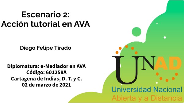 Escenario 2: Acción tutorial en AVA