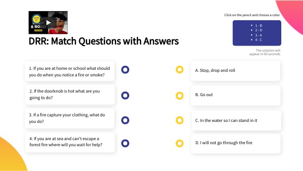 DRR: Fire! Find Pairs | Genially