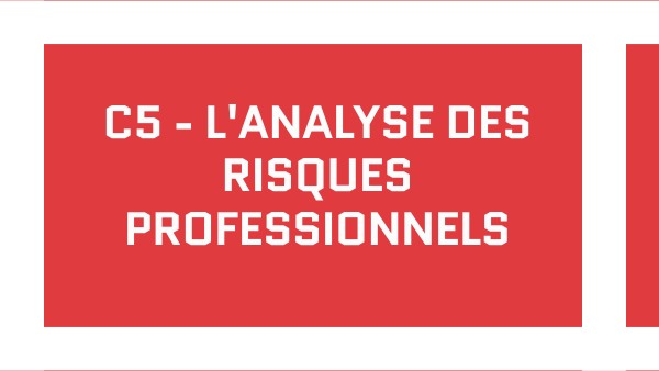 Analyse des risques professionnels | Genially