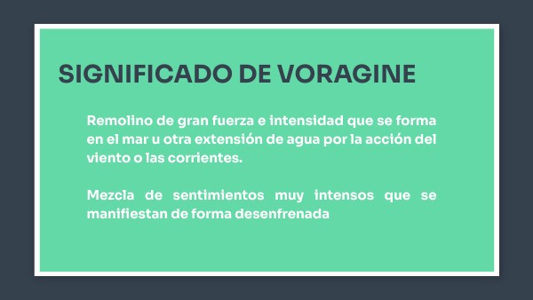 PRESENTACIÓN LA VORAGINE | Genially