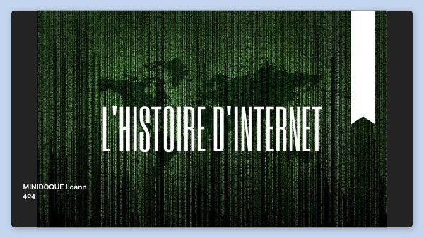 L'histoire d'internet | Genially