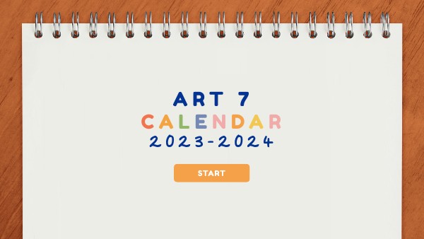 Art 7 Fall 23Calendar - TT | Genially