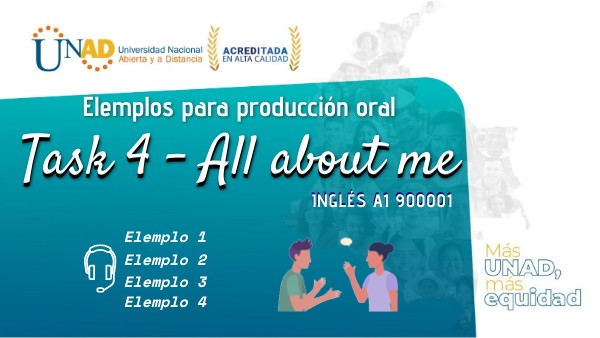 Ejemplos speaking - task 4 | Genially