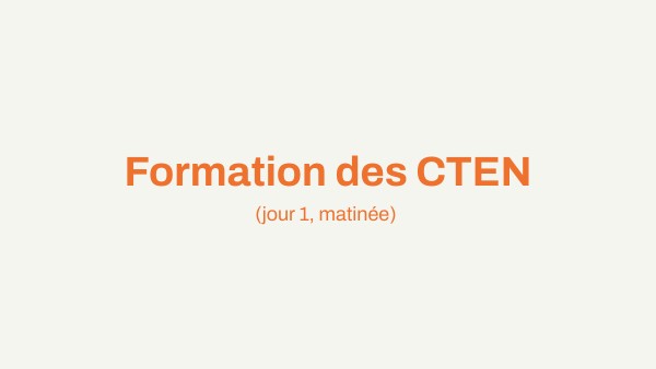 J1 - Formation CTEN | Genially