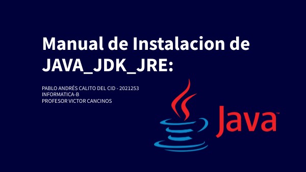 Manual De Instalación de JAVA JDK y JRE