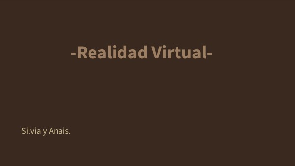 Realidad Virtual | Genially