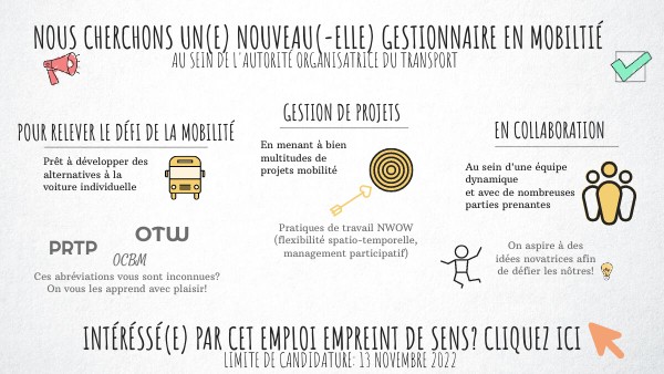 Offre emploi: Gestionnaire en mobilité