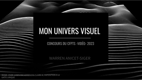 UNIVERS VISUEL ( DN MADE -Parcoursup-) | Genially