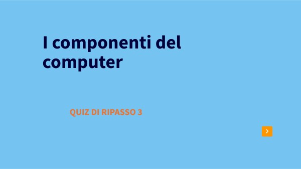 I componenti del computer - Quiz 3 | Genially