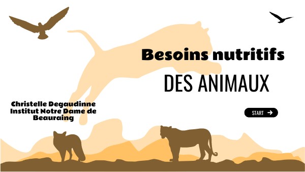 1 Besoins nutritifs des animaux | Genially