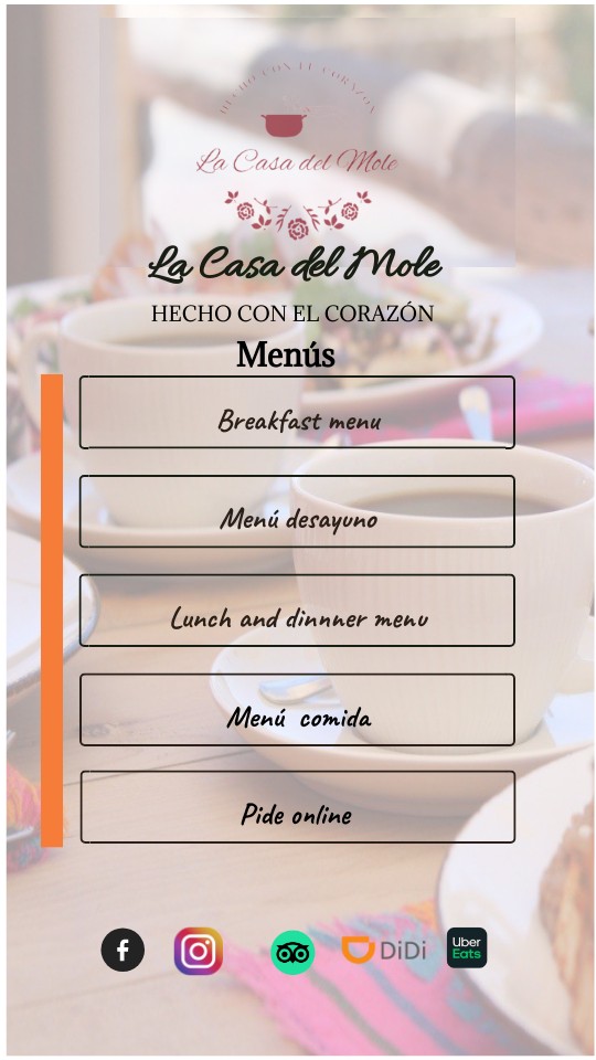 MENÚS LA CASA DEL MOLE