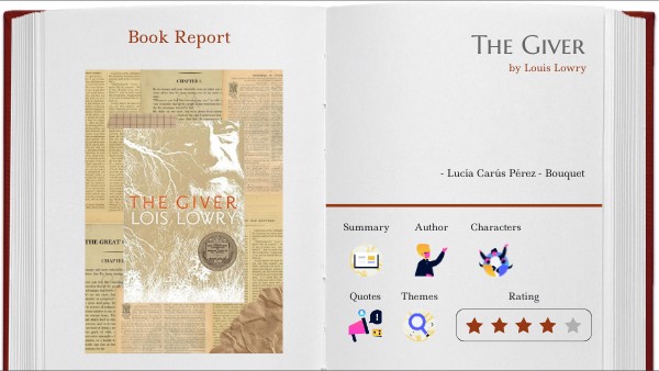 The Giver Book Report - Carús Lucía